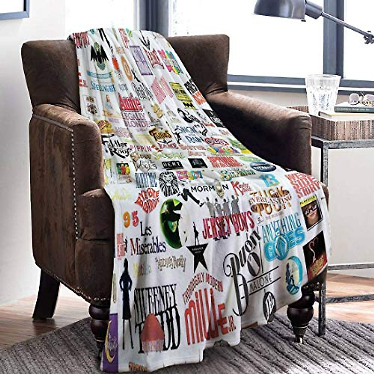 Musical Signal, Duvets, Books, Clothes etc Fleece Blanket Soft Plush Throw TV Blanket Bedding Flannel Throw Shawls and Wraps Lightweight for Bed Couch Chair Travel, 59"x78.7"