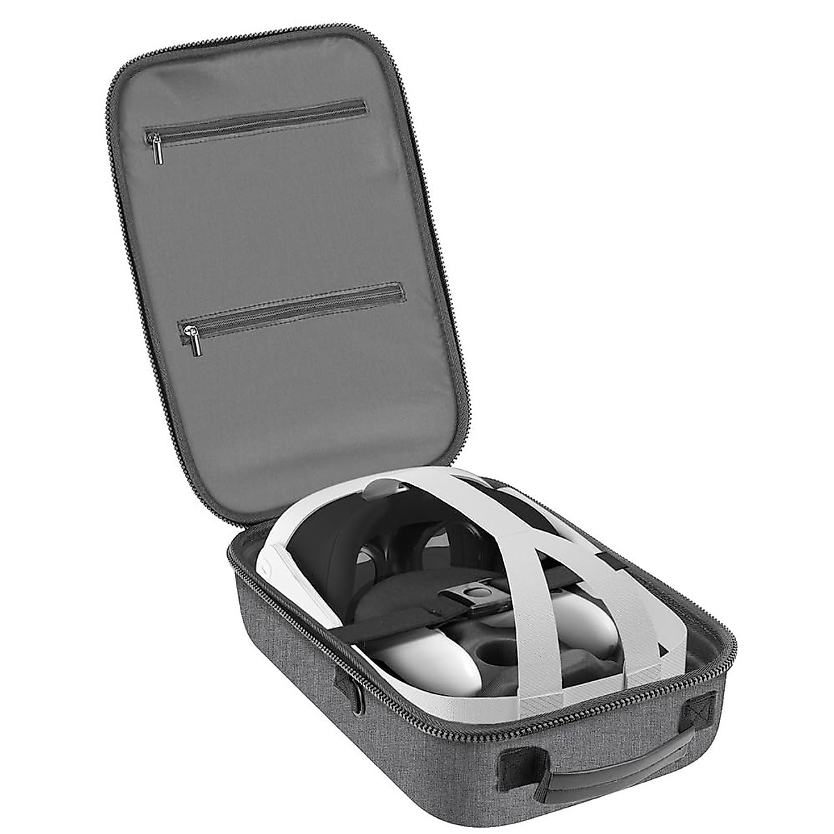 Akaigu Hard Travel Case Storage Case for Oculus Quest 3 All-in-one VR Gaming Headset and Controllers Accessories Carrying Bag (Gray)