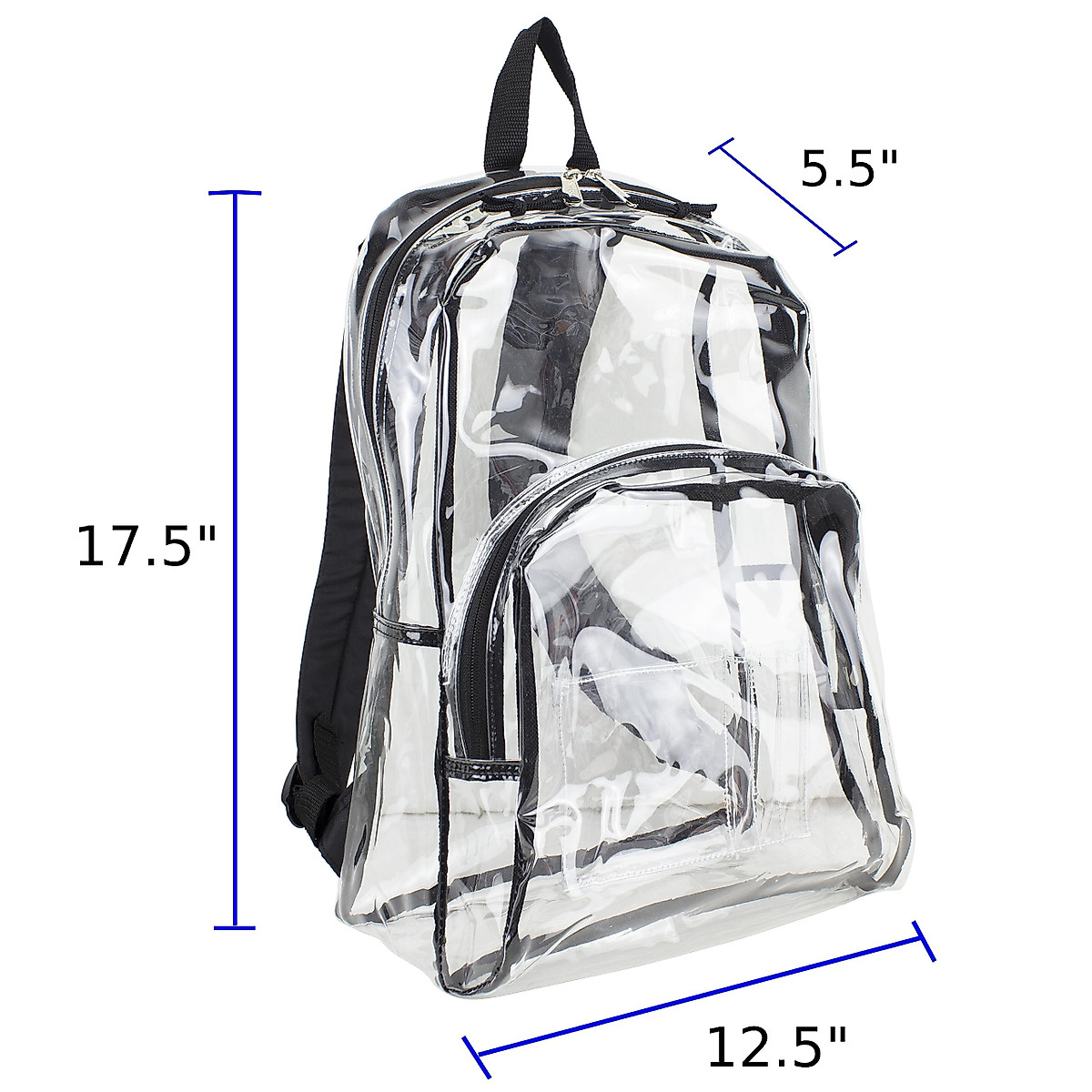 Eastsport Clear Backpack with Sling Combo - Black Trim