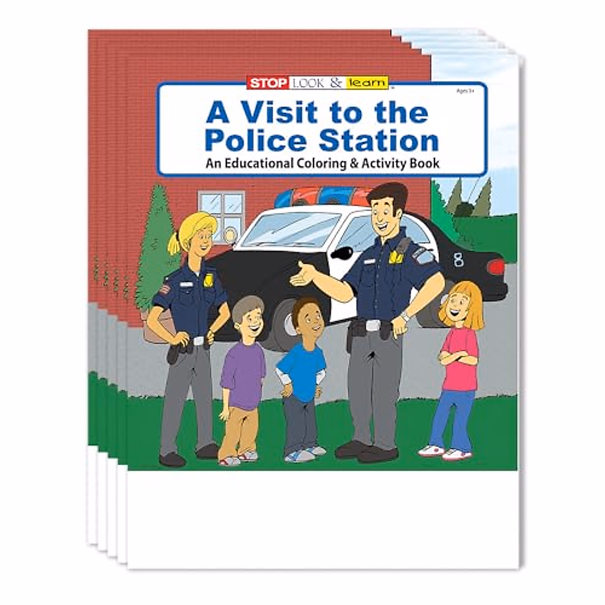 ZOCO - A Visit to The Police Station - Coloring Books (25 Bulk Pack, Without Crayons) - Games, Puzzles, Fun Activities, Gifts for Kids