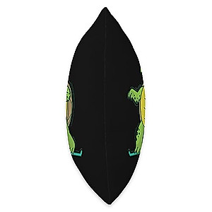 Turtle reptile carapace old Sauropsida Testudines Turtle Loves Skateboarding Throw Pillow, 16x16, Multicolor