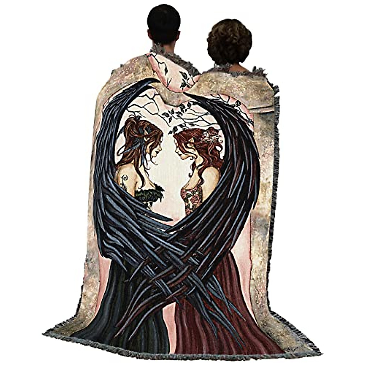 Pure Country Weavers Sisters Fairy Blanket by Amy Brown - Fantasy Gift Tapestry Throw Woven from Cotton - Made in The USA (72x54)