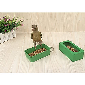 PetPhindU Pigeon Parrot Feeder Bird Feeding Box Bird Food Dish Bowl Water/Food/Seed Holder Birdcage Hanging Feeder