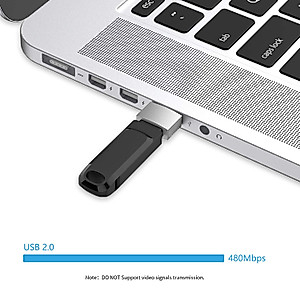 nonda USB C to USB Adapter (2 Pack), USB-C Female to USB Male, USB Type C Female to USB OTG Adapter for MacBook Pro 2015/2013, MacBook Air 2017/2015, Laptops, Wall Chargers, Power Banks