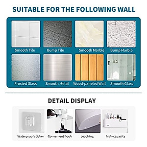 GTYCRH Shower Caddy, Bathroom organizer, Adhesive Shower Organizer No Drilling, Large Capacity,Plastic Bathroom Shower Organizer, Shower Shelf for Inside Shower