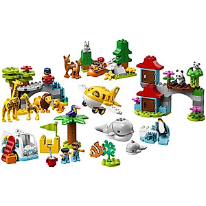 LEGO DUPLO Town World Animals 10907 Exclusive Building Bricks (121 Pieces)