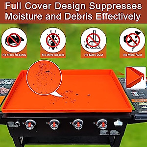 Silicone Griddle Mat with Grease Cup Liners for Blackstone 36 inch, Griddle Cover Mat, Food Grade Silicone Grill Mat, Upgraded Full Wrap-Around Protection, All Season Cooking Protective Cover Mats