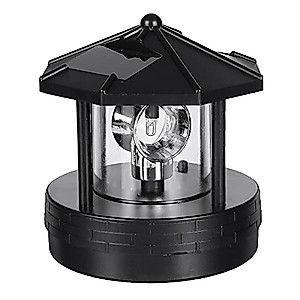StepOK Solar Beacon Light, Waterproof LED Garden Lighthouse 360 Rotating for Outdoor Garden Yard Lawn Patio