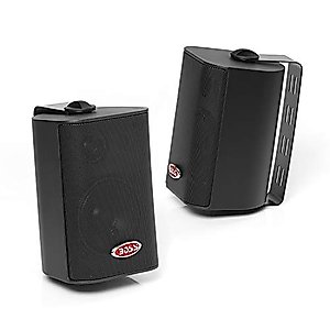 BOSS Audio Systems MR4.3B 200 Watt Per Pair, 4 Inch, Full Range, 3 Way Weatherproof Marine Speakers Sold in Pairs