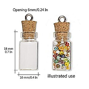CTKcom 100pcs 0.5ml-extra Mini Tiny Clear Glass Jars Bottles with Cork Stoppers, Glass Bottles for Decoration, Arts & Crafts, Projects, Party Favors,100 Botlles + 100 Screws