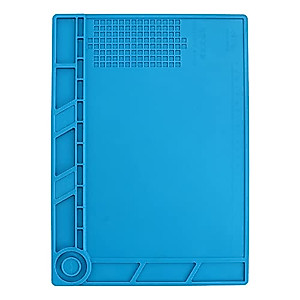 Heat Resistant Repair Pad, Improve Efficiency Prevent Slipping Thermoset Silicone Repair Mat Easy Maintenance with Screw Position for Phone Computer