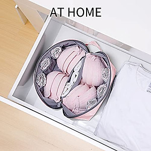 iN. Large Packing Organizer Bra Underwear Storage Bag Travel Lingerie Pouch Organizer Portable Pink … (pink)