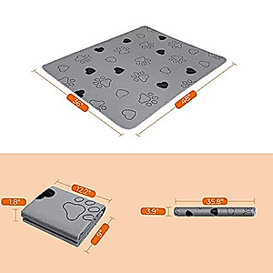 Feandrea Reusable Puppy Pads, 48 x 36 Inches, Set of 2 Dog Pee Pads, Washable Puppy Pee Pads, L Size, Leak-Proof and Non-Slip, High Absorbency, for Dogs Cats Rabbits, Gray UPTD036G01