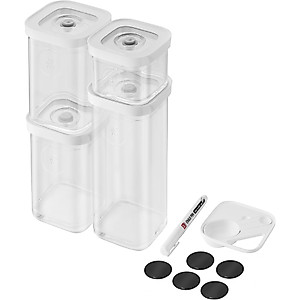 ZWILLING Fresh & Save CUBE Storage Organizer 6-Piece, S, Pantry Organizers and Storage, Plastic, BPA-Free Airtight Dry Food Storage Container, for Storing Herbs, Toppings, Small Nuts and more