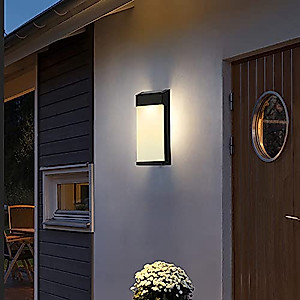 YanFeng Outdoor Wall Light, Automatic Security Sensor Wall Light, Waterproof Exterior Wall Sconce Lamp Warm White Light Wall Mount Porch Lights for Home Garden Courtyard Hallway Balcony