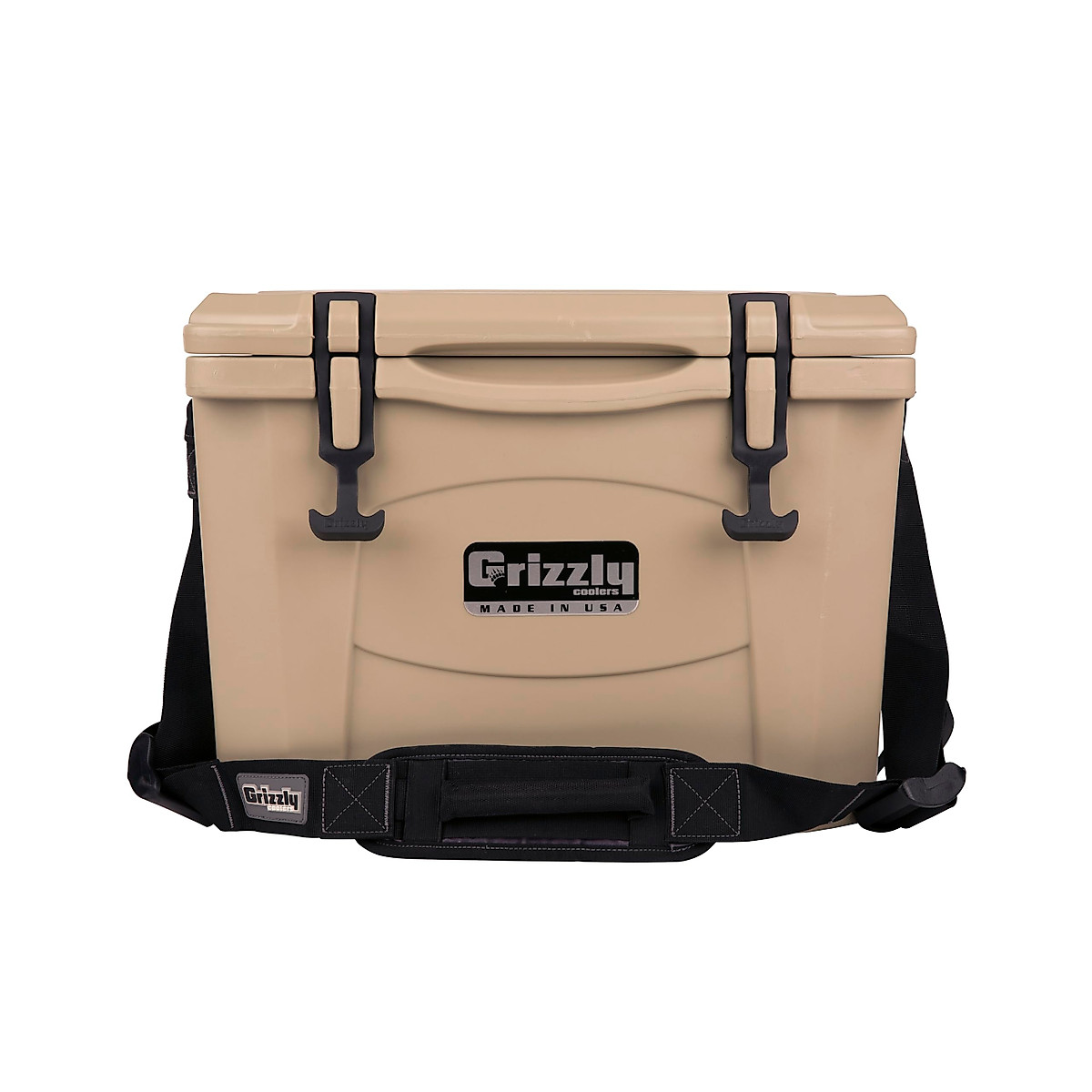 Grizzly 15 Cooler | 15 qt Ice Chest Durable Rotomolded Insulated | Made in USA | Warranty for Life | For Beach Boat Camping Fishing Hunting | G15 | Tan