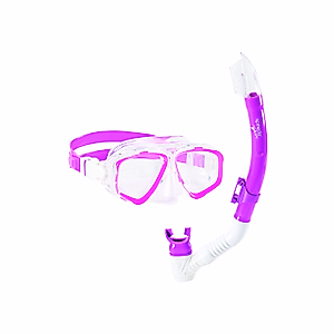 Speedo Unisex-Youth Adventure Swim Mask & Snorkel Set Junior , Pink Frost