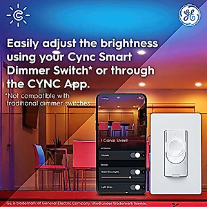 GE CYNC Smart LED Wafer Downlights, Color Changing and White Tones Wafer Lights, No Recessed Housing Required, 4 Inches (3 Pack)