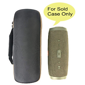 co2CREA Portable Electronic Device Cover for JBL Charge 4/5 Waterproof Bluetooth Speaker (Black Case + Sand Zipper)