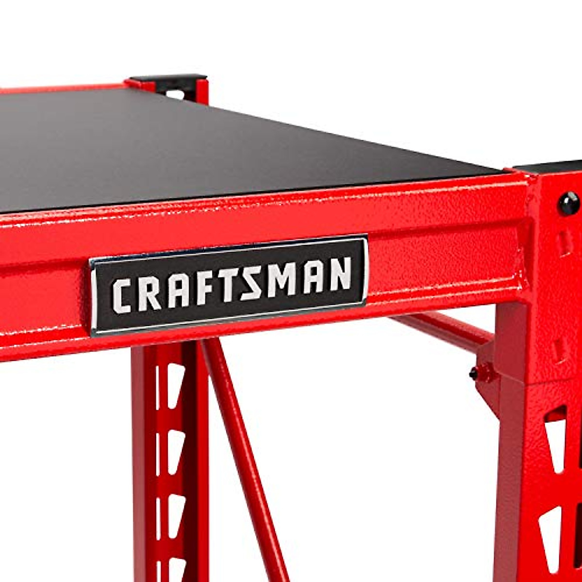 Craftsman 2-Shelf 3-Foot Tall Stackable Tool Chest Depth Storage Rack, 2-Pack, Red