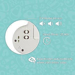 Hape Baby Crib Mobile Toy with Lights & Relaxing Songs| 10 Types of Soothing Sleep Sound for Crib Mobile| Adjustable Night Light for Baby from Birth and Up