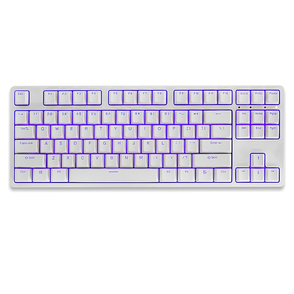 Happy Balls PBT Keycaps Backlit Cherry MX Keycap Set Doubleshot OEM Profile Key Caps for MX Switches Mechanical Keyboards (White Keyset)