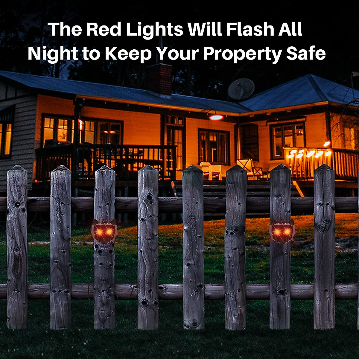 Solar Animal Repeller,8 Packs Upgraded Coyote Deterrent with Flashing Lights Deer Repellent Devices Predator Eyes for Raccoon Fox Skunk Predator Lights for Chicken Coop Yard Farm Predator Protection