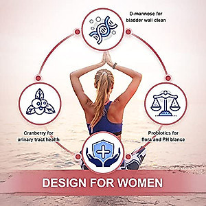 NATURE TARGET Probiotics-for-Women Prebiotics-and-Probiotics-Powder, 100-Billion-CFUs 45-Day-Supply, Women's-Probiotic with D-Mannose and Cranberry for Urinary Tract/Gut/Digestive Health