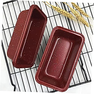 KICHOUSE Loaf Pan Nonstick Tools Bakeware Pans Stick Baking Oven Supply Accessory Inch Mini Pan Mold Toasting for Bakery Steel Non Loafs Home Wear- Reusable Molds Pullman Bread Pan