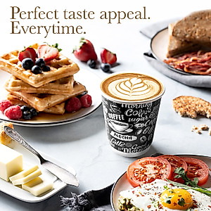 Shop Square 10 Oz Disposable Hot Coffee Cups With Lids - (50 Pack), Heavy Duty Insulated Hot Beverage Paper To Go Coffee Cups For Tea, Hot Chocolate and More- No Sleeve Needed