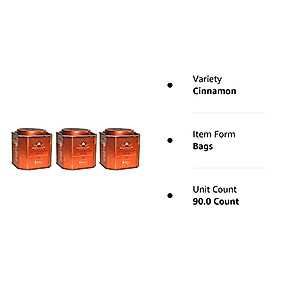 Harney & Sons Hot Cinnamon Spice Tea - 30 Tea Sachets (Pack of 3) - Black Tea with Oranges & Sweet Cloves