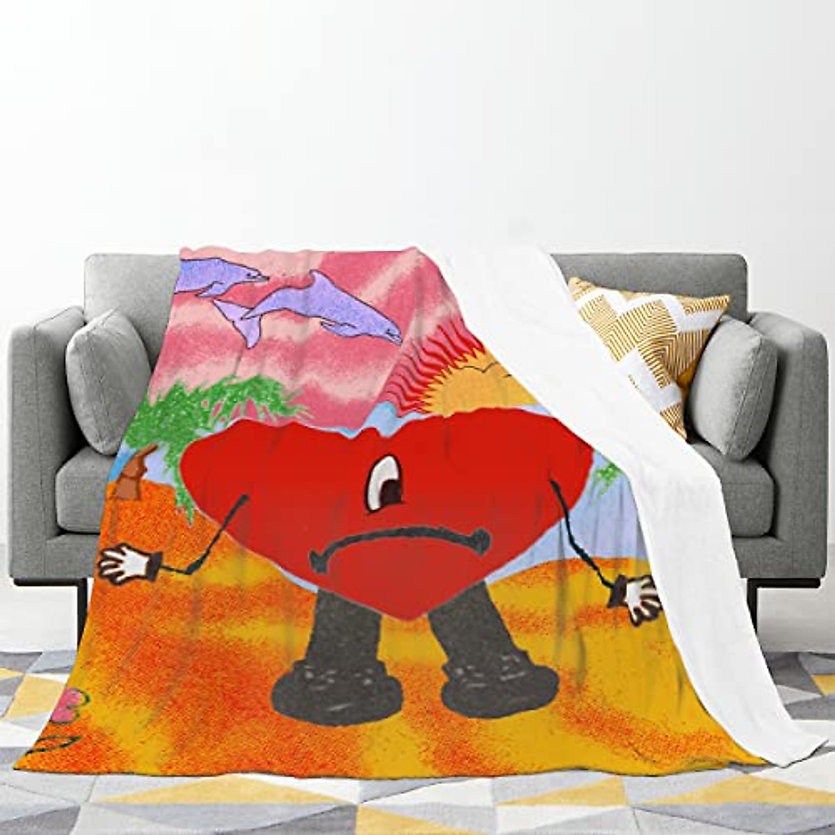 Haidguiin Throw Blankets Cute Blanket Bedding Blankets Sofa Blankets Flannel Blankets Air Conditioning Blanket Fans Gifts