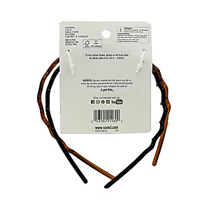 Scunci Effortless Beauty Headbands, 1-Inch Wide, 2-Count (1-Pack)