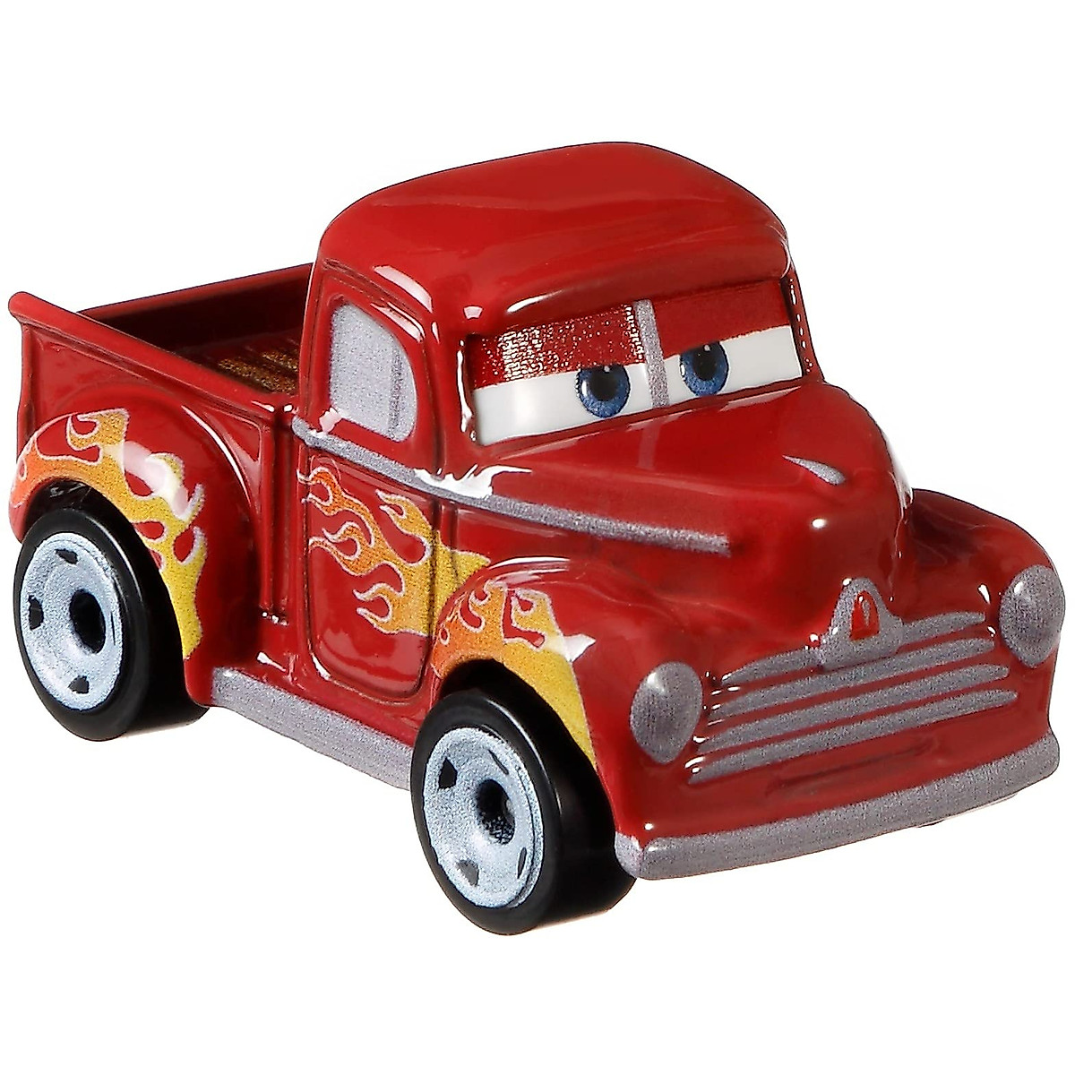 Disney Pixar Cars Mini Racers Pack of 3, [Cotter Pin Series] Hot Rod Smokey, River Scott, and Lightning McQueen