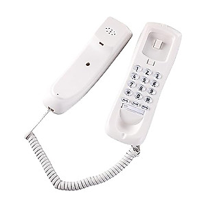 HCD3588 Wall-Mounted Telephone Fixed Landline Wall Telephones Perfect for Home and Business Use Simple Caller Telephone with Memory Buttons Mute Function Telephone