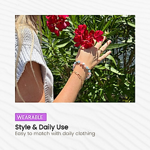 Trans Bracelet Handmade | 8mm Natural Semi Precious Reiki Healing Stones | Easy-On/Easy-Off Band