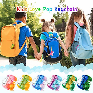 Dinosaur Party Favors 30 Pack Fidget Toys Bulk Dinosaur Keychains Dino Party Favors for Kids 4-8 Children Mini Supplies It Toddler Small Birthday Decorations Pop Fidgets Its for Boys Girls