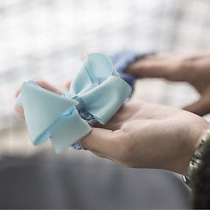 JOYOYO 30pcs Baby Girls Headbands 4.5" Hair Bows Soft Stretchy Crochet Head Wear Headbands for Baby Girls Newborns Infants Toddlers and Kids