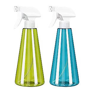 Plant Mister Spray Bottle, Mist Spray Bottle for Cleaning Solution Gardening Trigger Water Empty Sprayer 16oz Refillable Container,Durable Trigger Sprayer w/Mist and Stream Settings （2 Pack）
