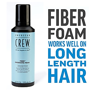 American Crew Men's Hair Fiber Grooming Foam, Like Hair Gel, 6.7 Fl Oz