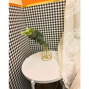 Self-Adhesive Vinyl Black White Plaid Shelf Liner Contact Paper for Cabinets Dresser Drawer Furniture Wall Arts and Crafts Decal 17.7X117 Inches