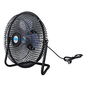 Solar Panel Powered Fan Portable USB Metal Mesh 10W Camping Solar Panel Fan for Pet House Chicken Coop