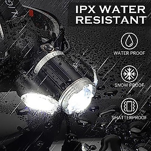 Rechargeable Headlamp, 10000 High Lumen Head Lamp, Super Bright LED Head Light Camping Accessories with Red Light, 4 Modes USB Recharge Flashlight, Waterproof Headlight Camping Gear for Adults Kids