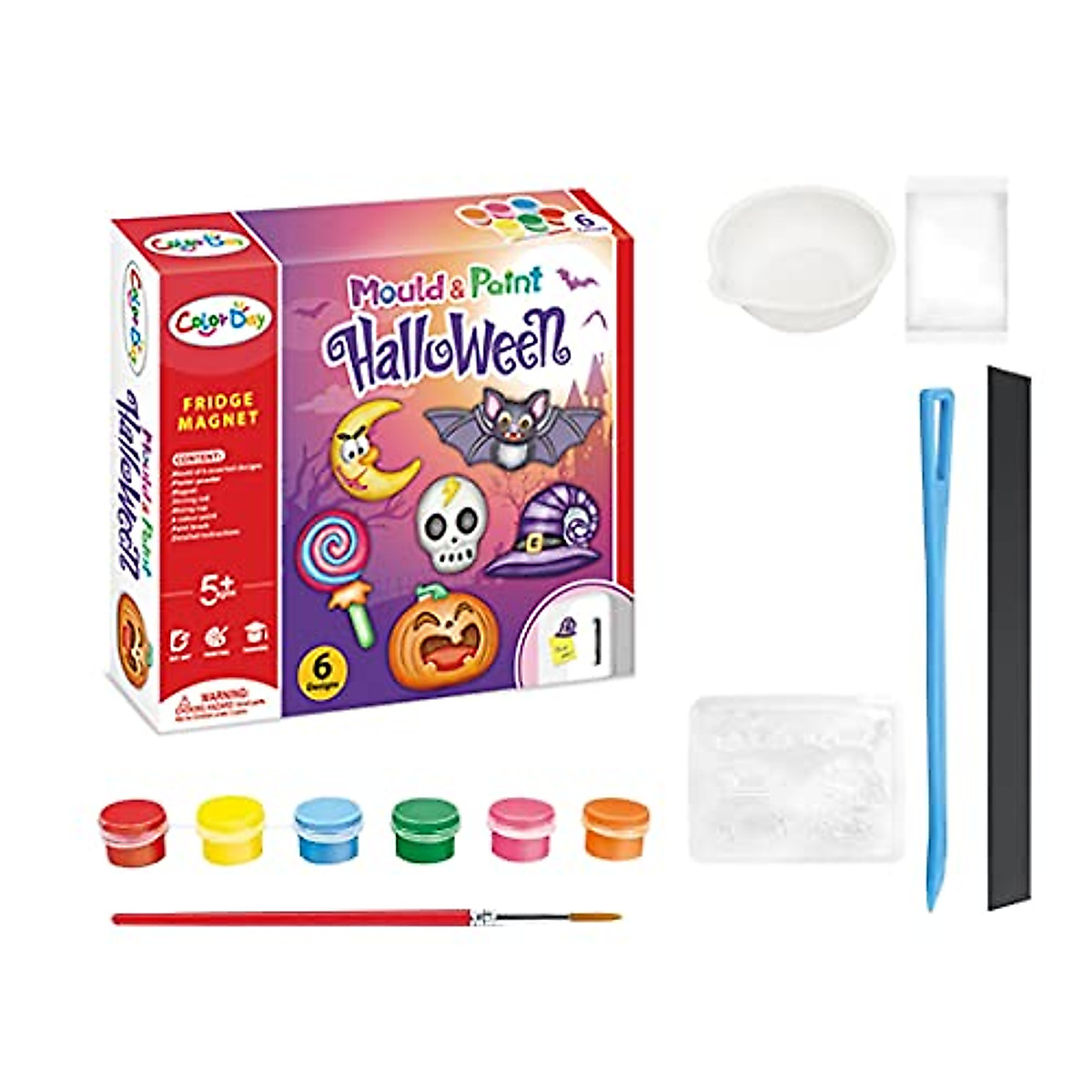 BUDDY N BUDDIES Mould and Coloring Gypsum, DIY Arts & Crafts Sculpture Kit, DIY Toy for Kids (Halloween)