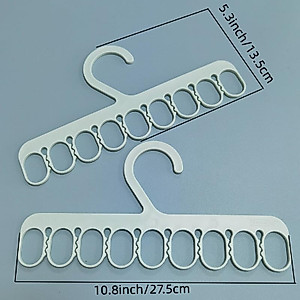 2 Pcs Eight Tooth Sock Clips,Wardrobe Rack,Clothing Storage Rack, Suitable for Storing Hats,Ties,Socks,Towels etc,Suitable for Home and Travel(Light Green)