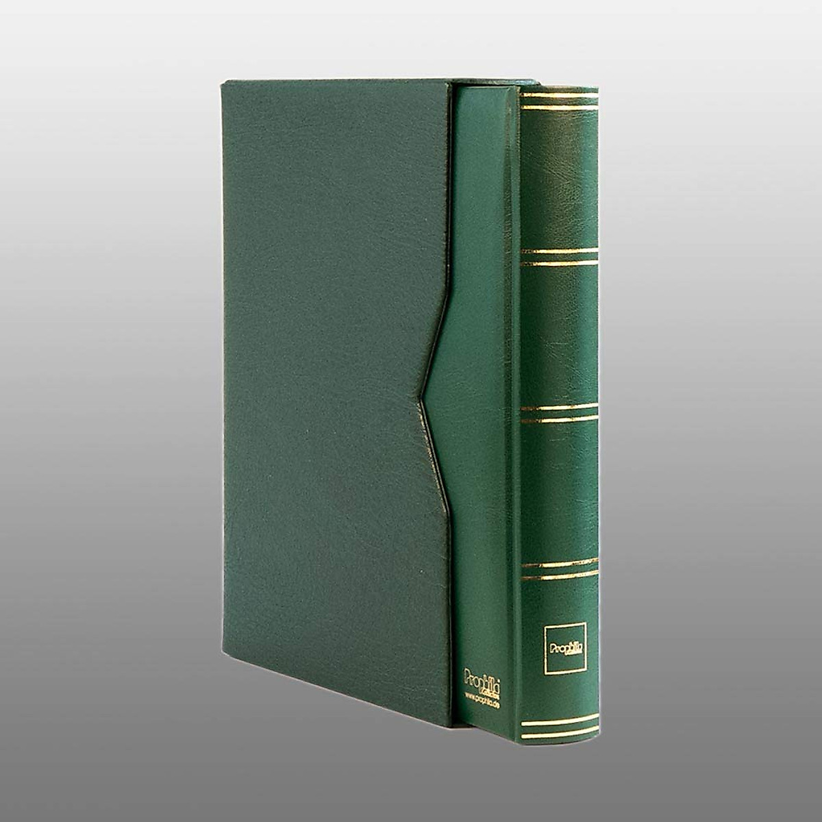 Prophila stockbook 60 Black Sides Padded with slipcase Green