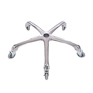 FRNIAMC Heavy-Duty Office Chair Base Replacement, Metal Stool Chair Legs Replacement Aluminum with Roller-Blade Wheels in Universal Size (Dimension: 25''