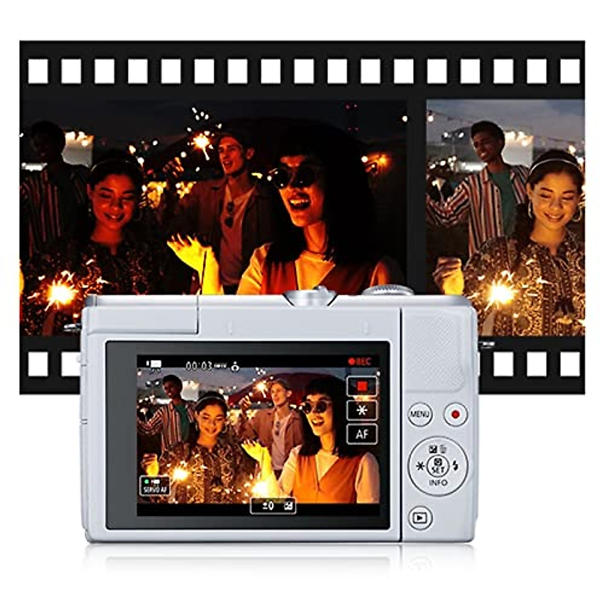 Camera EOS M200 Micro SLR Digital Camera Home Travel HD Camera. Digital Camera (Color : W)