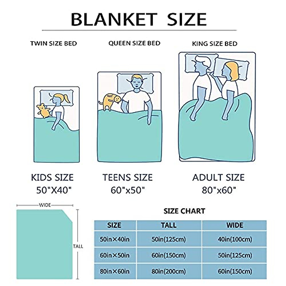 Flannel Throw Blanket for Couch Sofa or Bed Soft Cozy Plush Fuzzy Flannel Blankets All Seasons 50"x40"