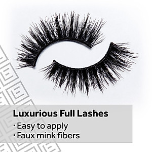 Eylure False Lashes, Definition No. 126 with Adhesive Included, 4 Pairs